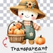 Happy Scarecrow Harvest Clipart Fall Fun PNG Harvest PNG Images Kawaii ...