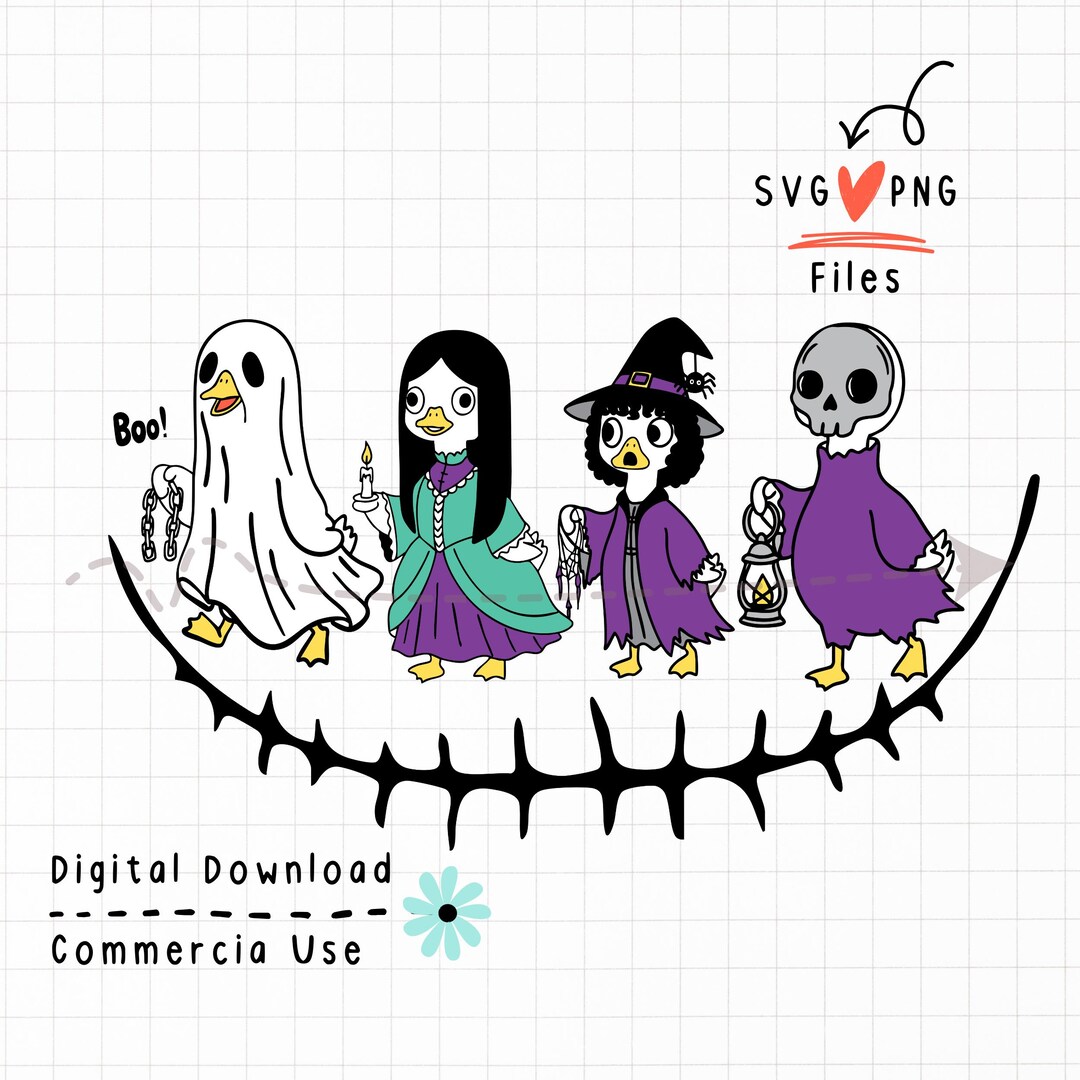 Silly Goose Halloween SVG Bundle – Spooky Goose Clipart Digital ...
