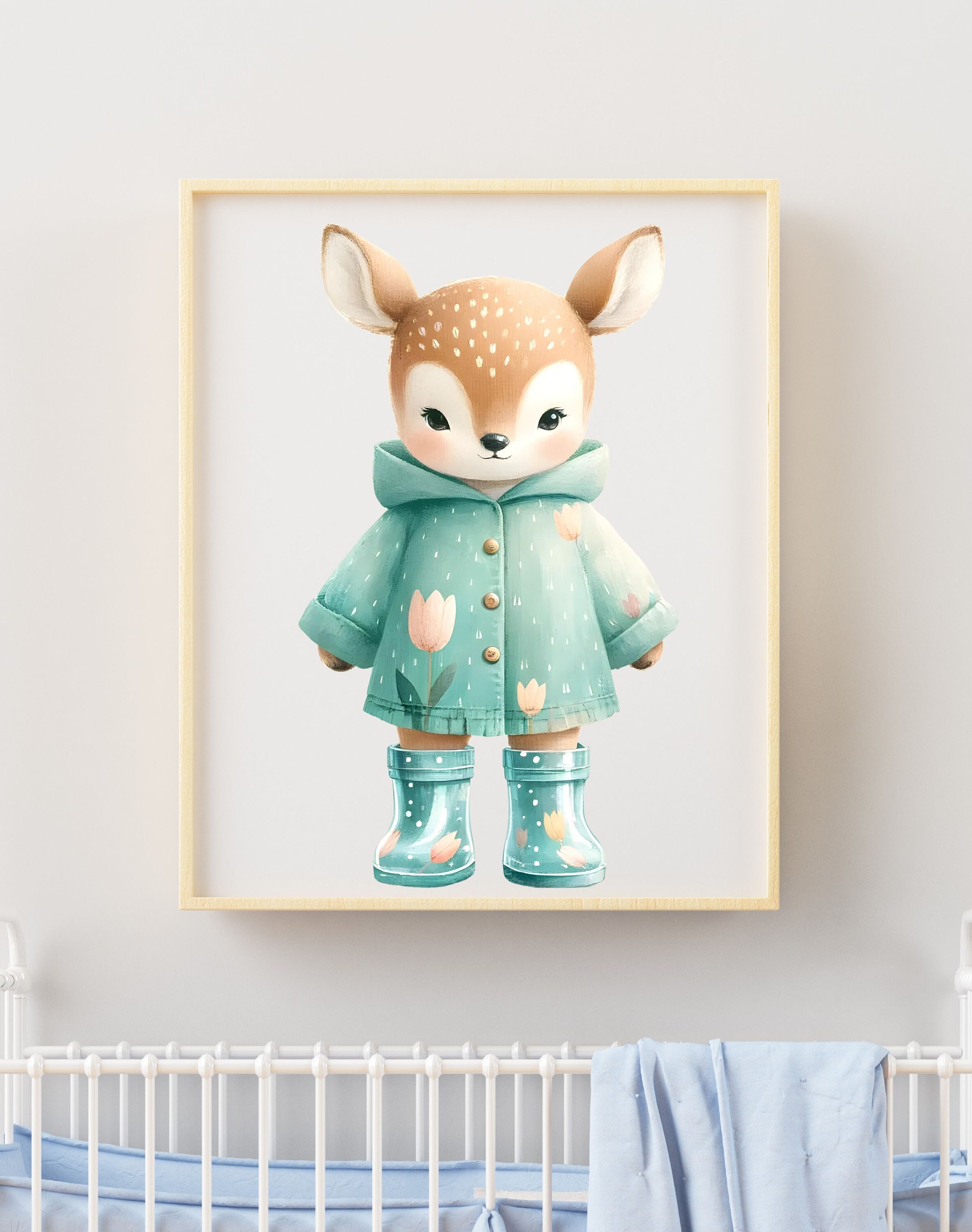 Rainy Day Buddies : Adorable Animals in Raincoats Clipart Set ...