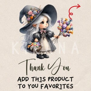 Halloween Witch Black Clipart Set - 31 PNG Elements, Cute Witch ...