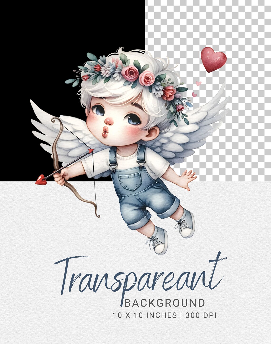 Adorable Cupid Boy and Girl Clipart Collection Valentine's Day Special ...