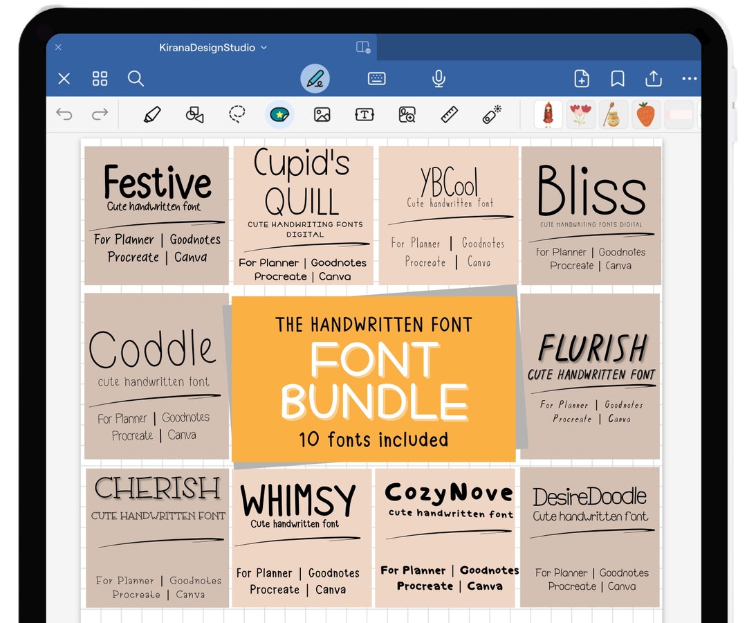 Goodnotes Handwritten Font Bundle Digital Planning, Digital Journaling ...