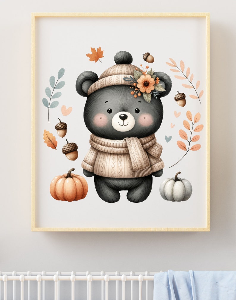Animals Autumn Set A Clipart - 34 Cute Watercolor Pngs Set Watercolor ...