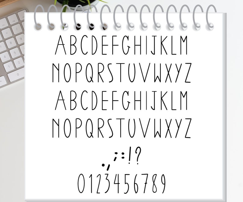 Ybcool Handwritten Font, Goodnotes Fonts, Procreate Fonts, Digital ...