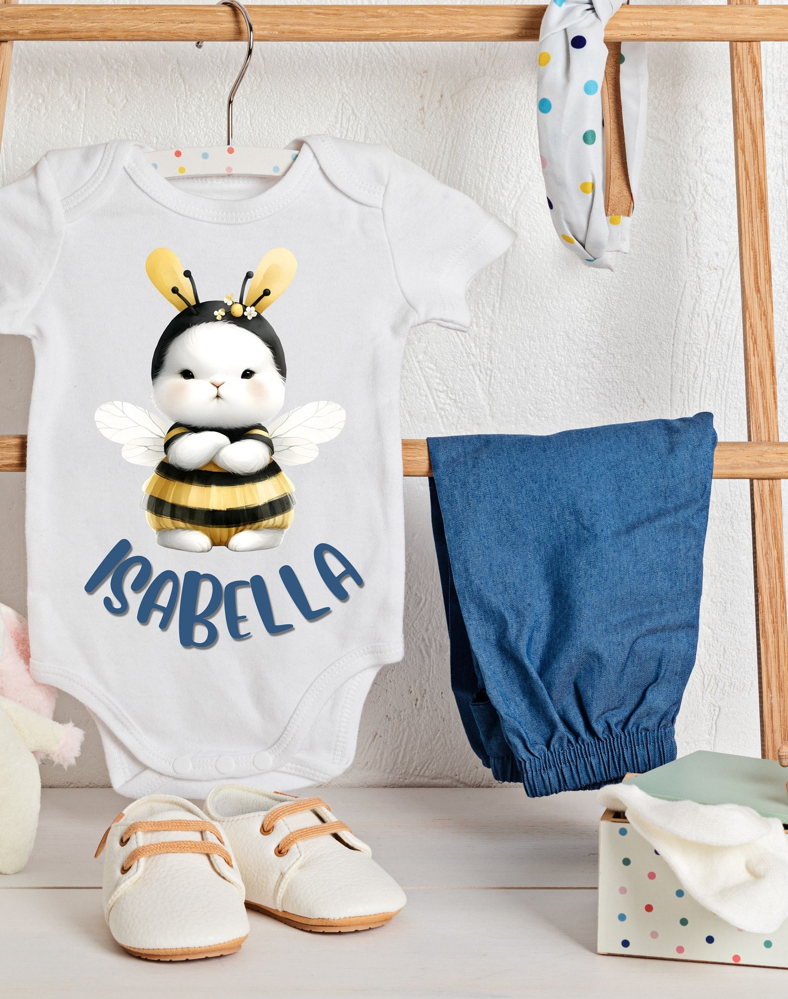 Bunny Bee-themed Watercolor Clipart - Cute Bumblebee Rabbit ...