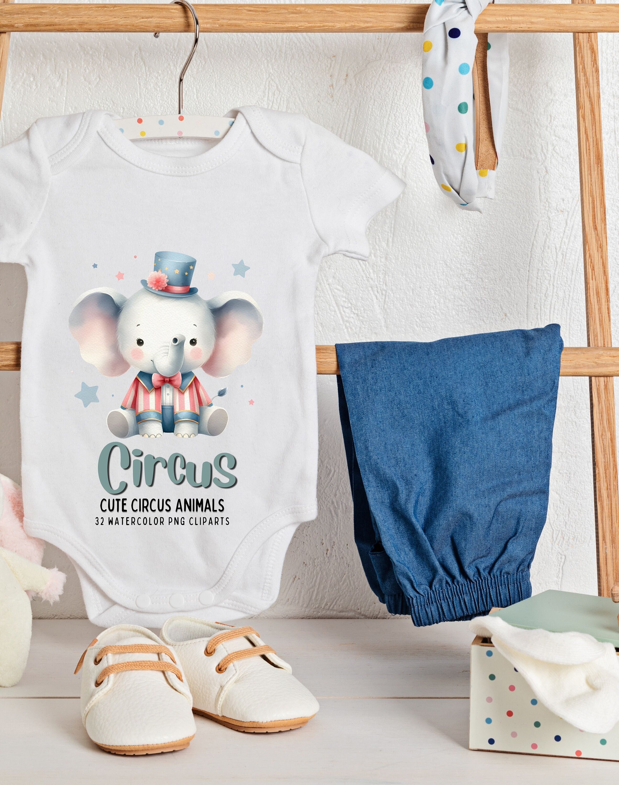 Circus Watercolor Clipart PNG - Adorable Animals and Cheerful Elements ...