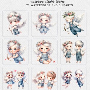 Adorable Cupid Boy and Girl Clipart Collection | - Valentine's Day ...