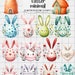 Charming Easter Bunny Clipart Set 39 Whimsical PNG Images for ...