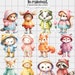 Rainy Day Buddies : Adorable Animals in Raincoats Clipart Set ...