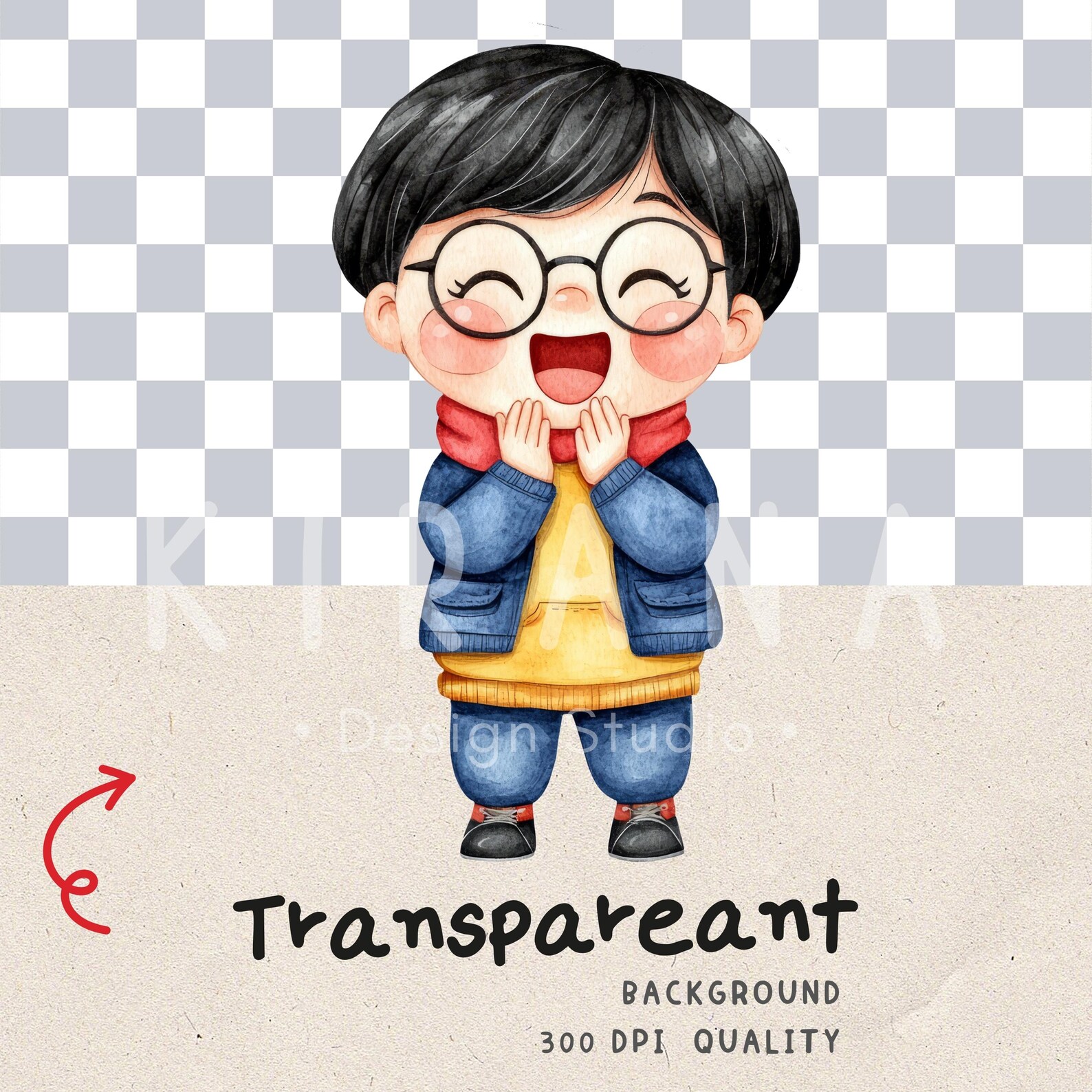 Cute Chibi Girl Clipart Set - 20 PNG Elements, Adorable Chibi ...