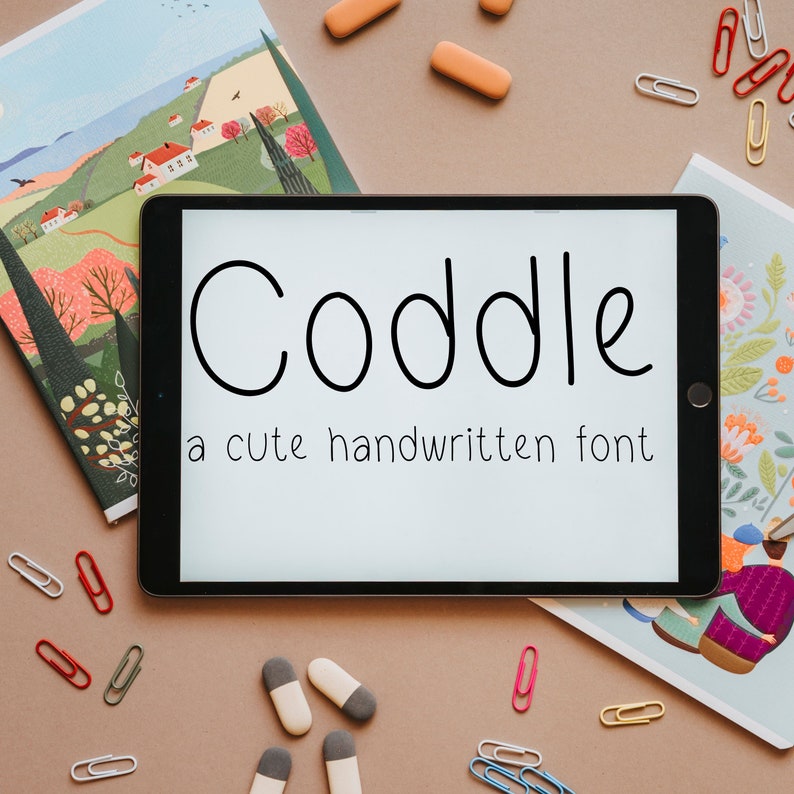 Coddle Handwritten Font, Goodnotes Fonts, Procreate Fonts, Digital ...