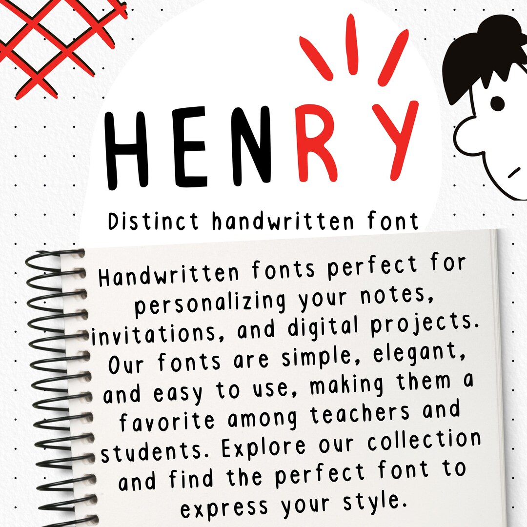 Henrynove Handwritten Font, Handwriting Fonts, Thanksgiving Font ...