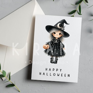 Halloween Witch Black Clipart Set - 31 PNG Elements, Cute Witch ...