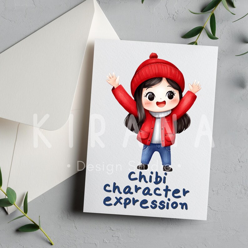 Cute Chibi Girl Clipart Set - 20 PNG Elements, Adorable Chibi ...