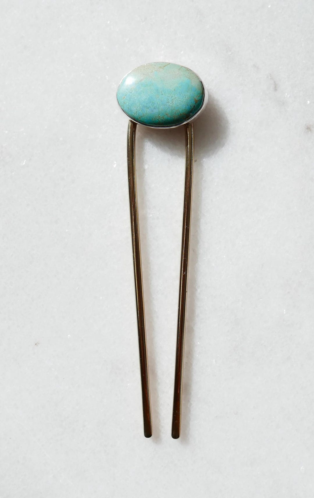 Large Hair Pin, Turquoise Mountain Hair Pin, Southwestern Hair Pin ...