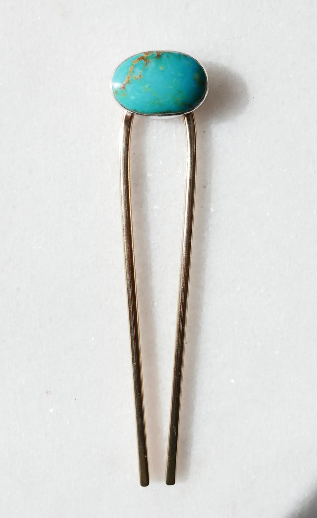 Large Hair Pin, Arizona Patagonia Turquoise Hair Fork, French Hair Pin ...