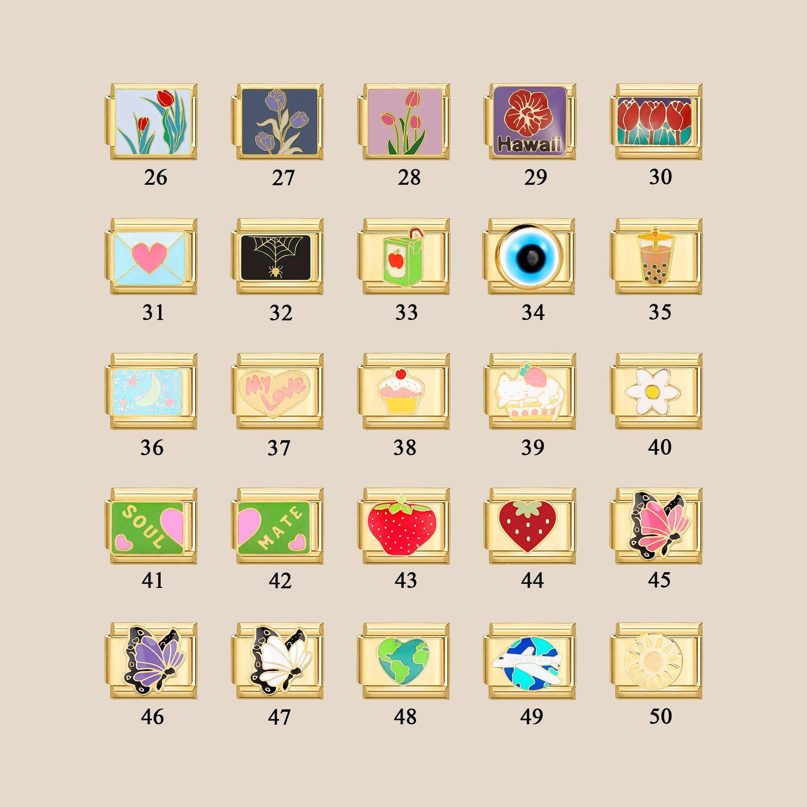 Personalized Italian Charm List, Only Charms, Tool is Included - Etsy