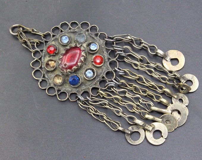 Vintage Unique Pendant Belly Dance Old Pendant Ethnic Tribal Kuchi ...