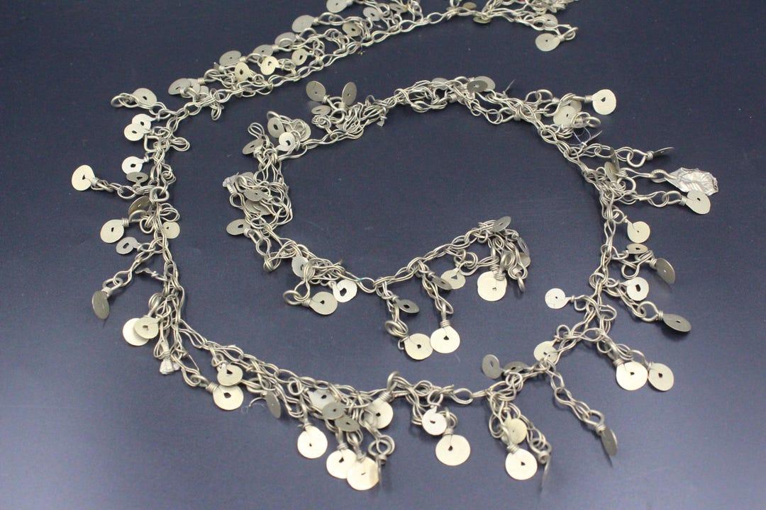 Vintage Costuming Ethnic Chain, Belly Dance Alpaka Gypsy Chain, Tassels ...