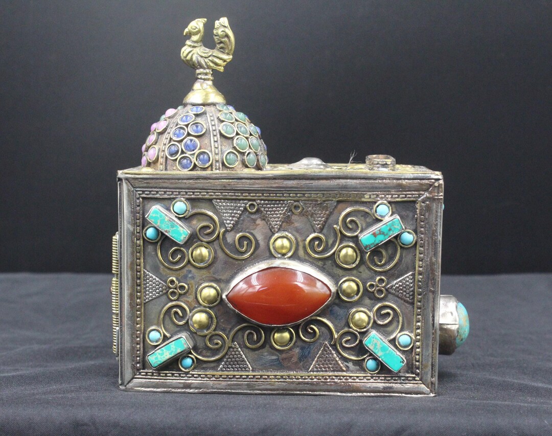 House Shapetzedakah Money Box Vintage Turkmen Money Box Carnelian ...