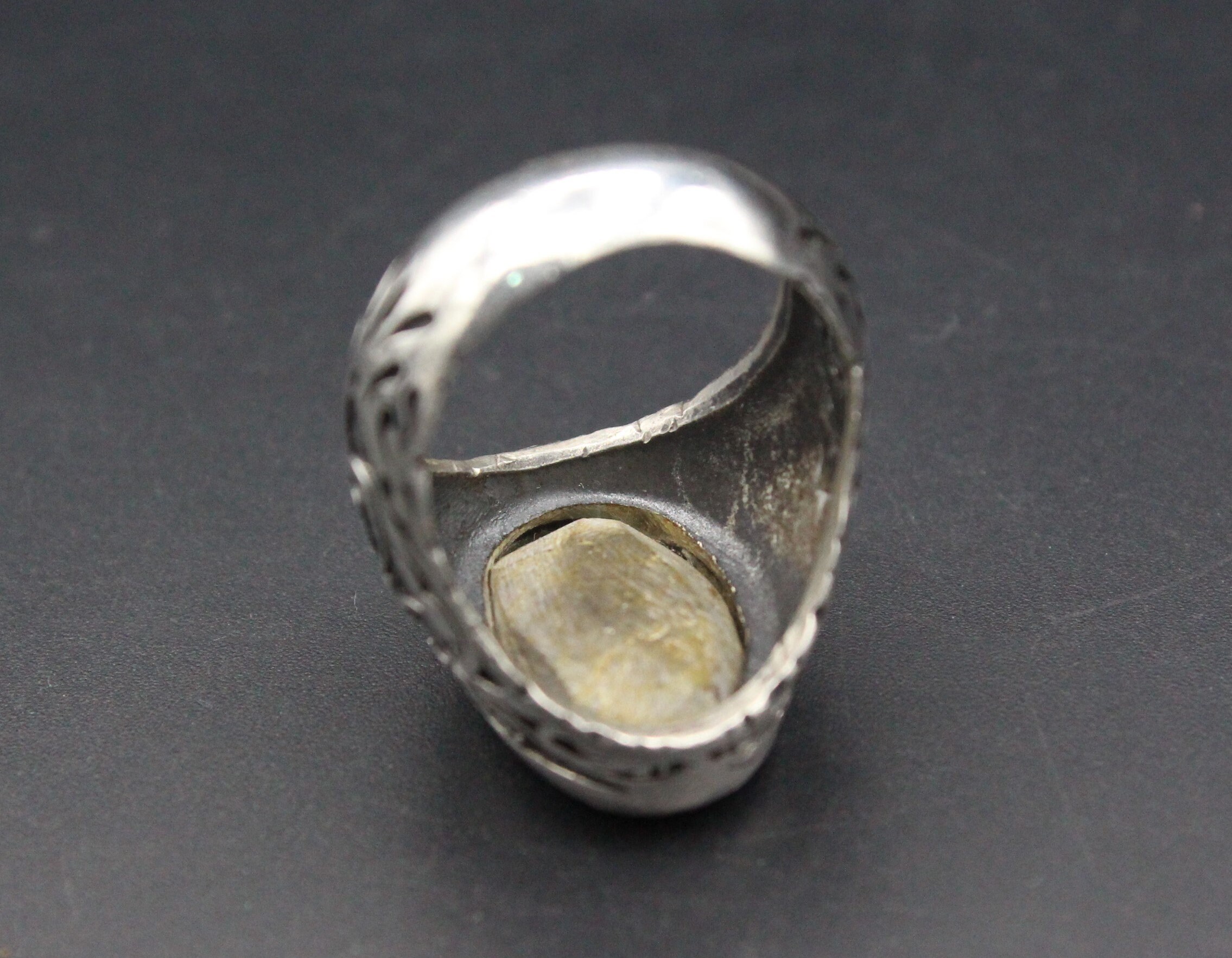 Unique Silver Turkish Silver Ring Natural Turquoise Stones | Etsy