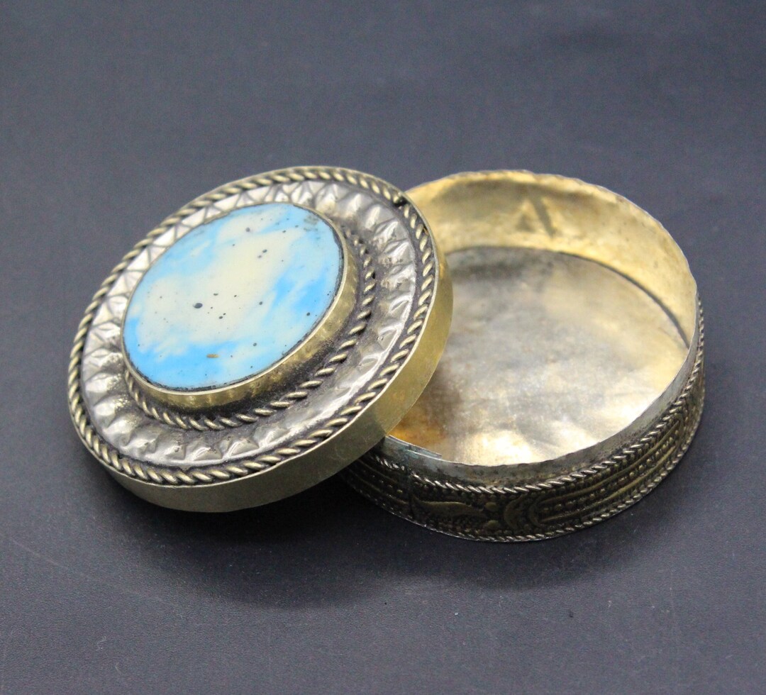 Handcrafted Afghan Alpaka Box: Enamel Tribal Treasures - Etsy