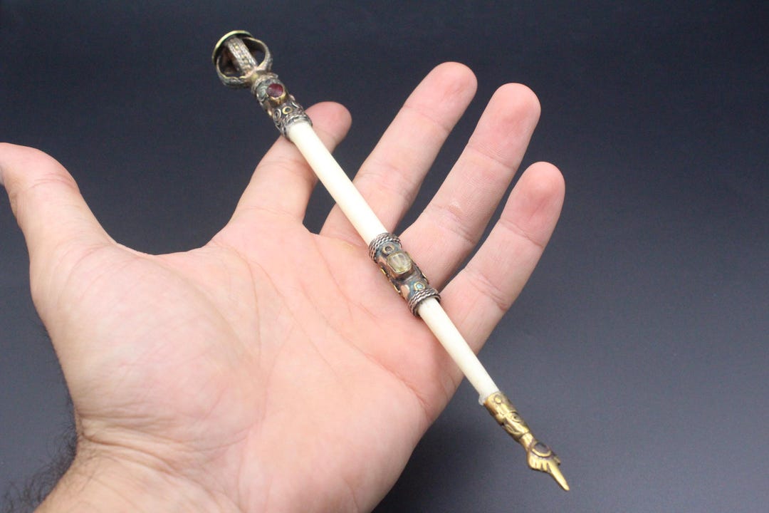 Turkmen Judaica Torah Pointer, Glass Stones Torah Pointer, Long Bone ...