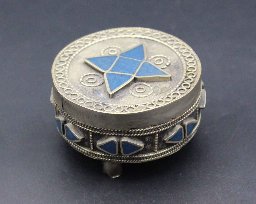 Afghan Alpaka Colorful Box, Ethnic Tribal Enamel Box, Pills Box ...