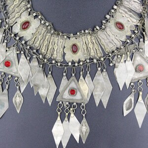 Vintage Turkmen Headpiece, Ethnic Tribal Alpaka Head Jewelry, Glass ...