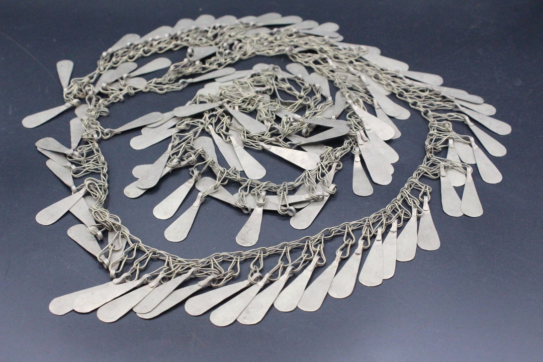 Vintage Costuming Ethnic Chain, Belly Dance Alpaka Gypsy Chain, Tassels ...
