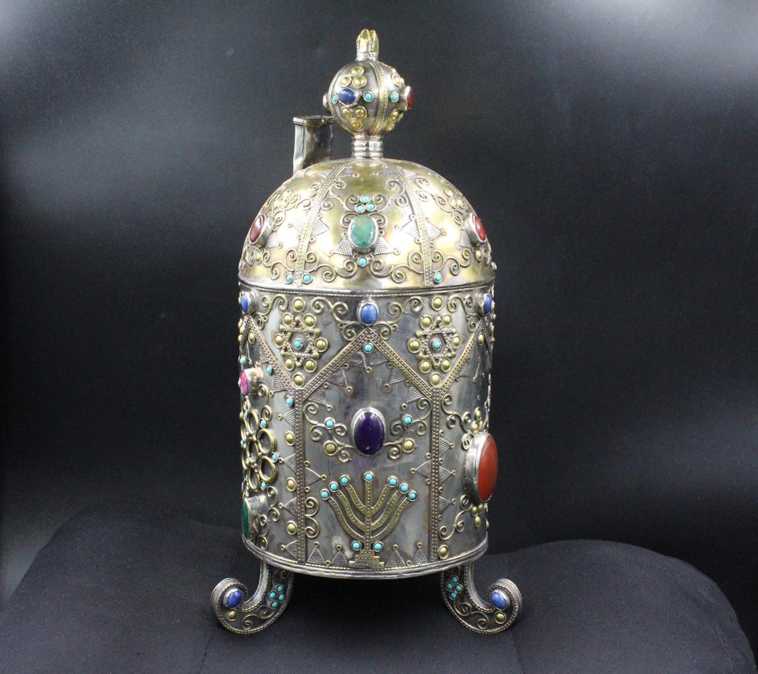 Handmade Jewish Tzedakah Box, Jewish Charity Box, Turkmen Money Box ...