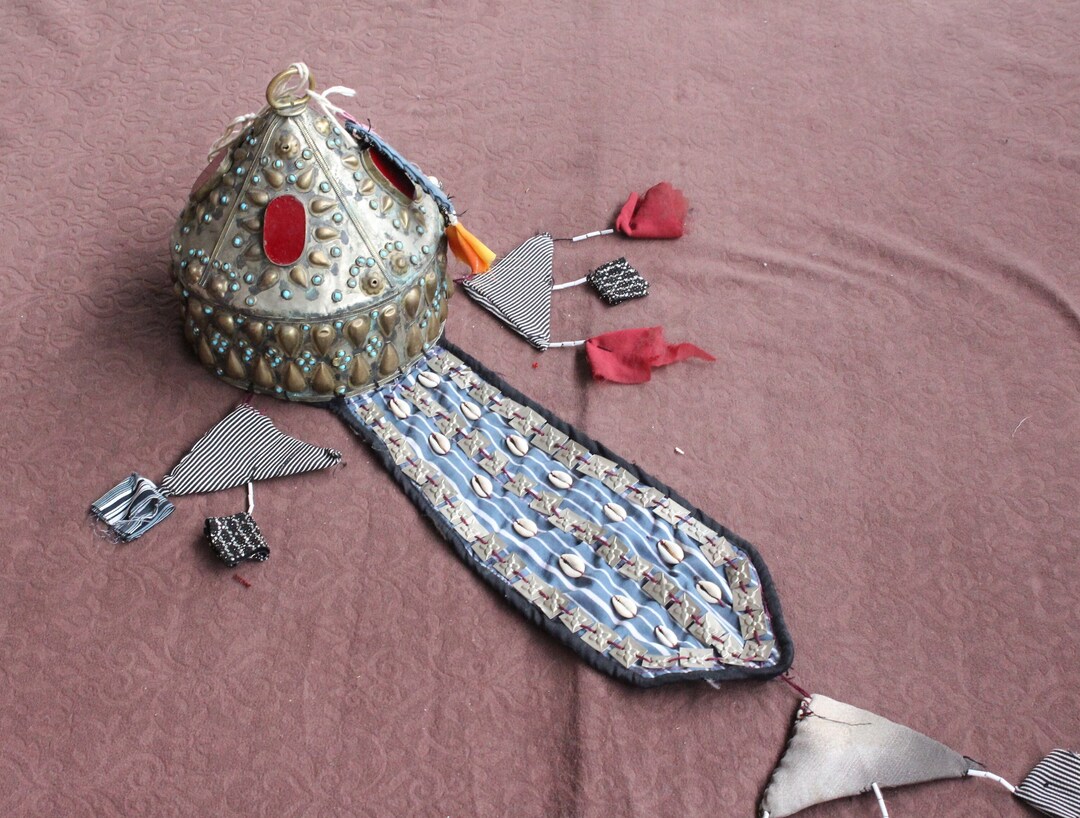 Afghan Traditional Kuchi Alpaka Tribal Hats, Vintage Hat, Dangly Boho ...