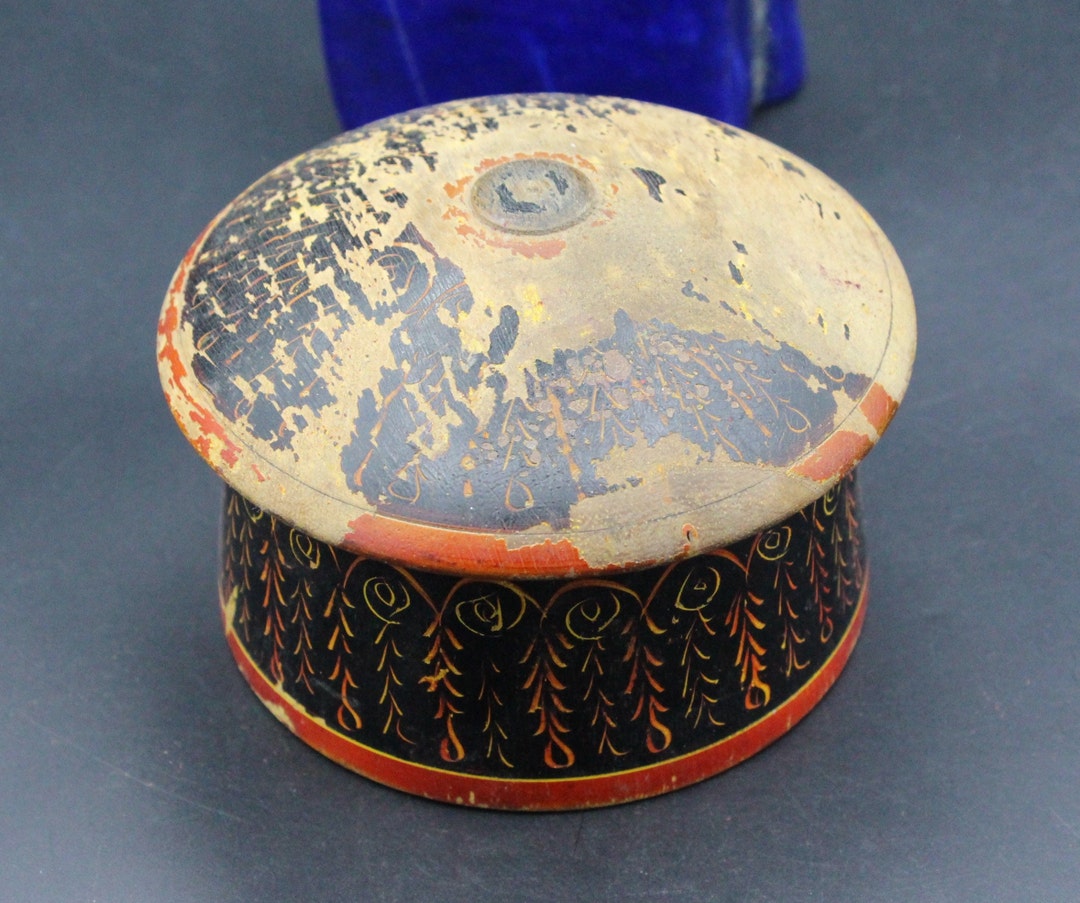 Afghan Spice Box Wooden Dome Lid Box, Tribal Decorative Jar Keepsake ...