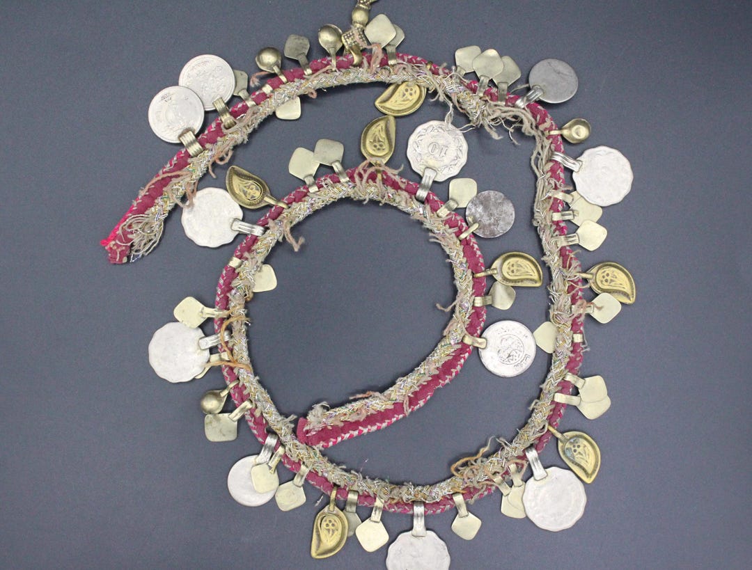 Afghan Costuming Ethnic Chain, Belly Dance Alpaka Gypsy Chain, Tassels ...