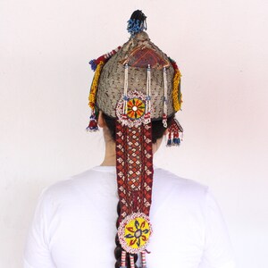 Afghan Turkmen Traditional Alpaka Tribal Hats, Vintage Hat, Dangly Boho ...