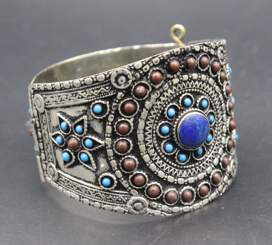 Afghan Turkmen Traditional Kuchi Tribe Ethnic Tribal Cuff Bracelet, Pin ...