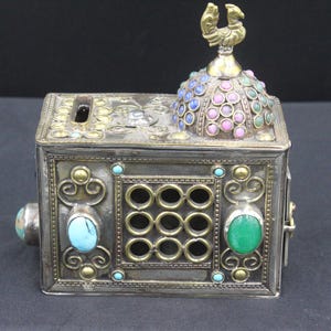 House Shapetzedakah Money Box Vintage Turkmen Money Box Carnelian ...