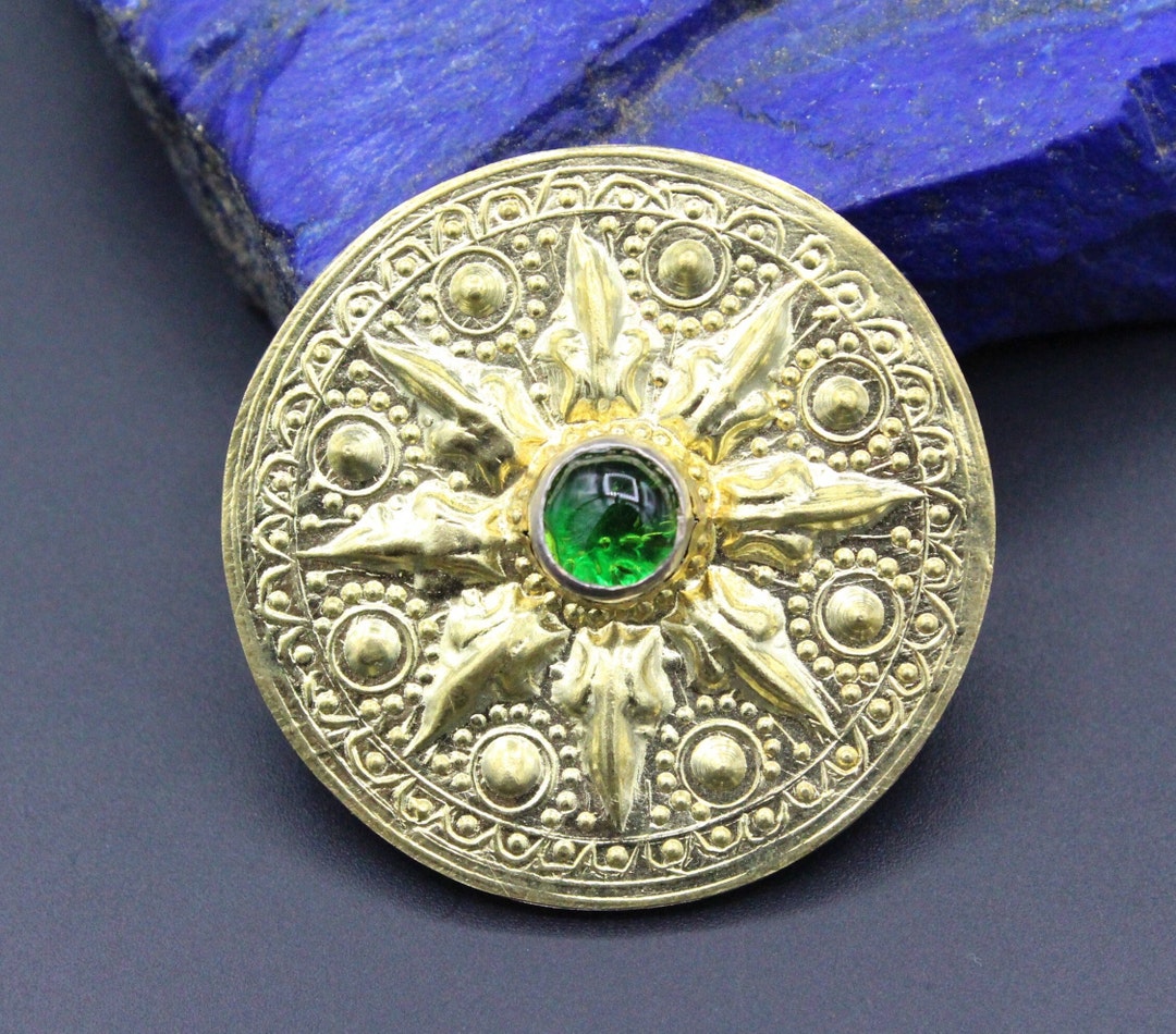 Vintage Afghan Gold Gilded Buttons - "hats" Style Tribal Ethnic Button ...