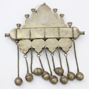Kazakh Traditional Silver Pendant, Amulet Tumar Ethnic Pendant, Tassels ...