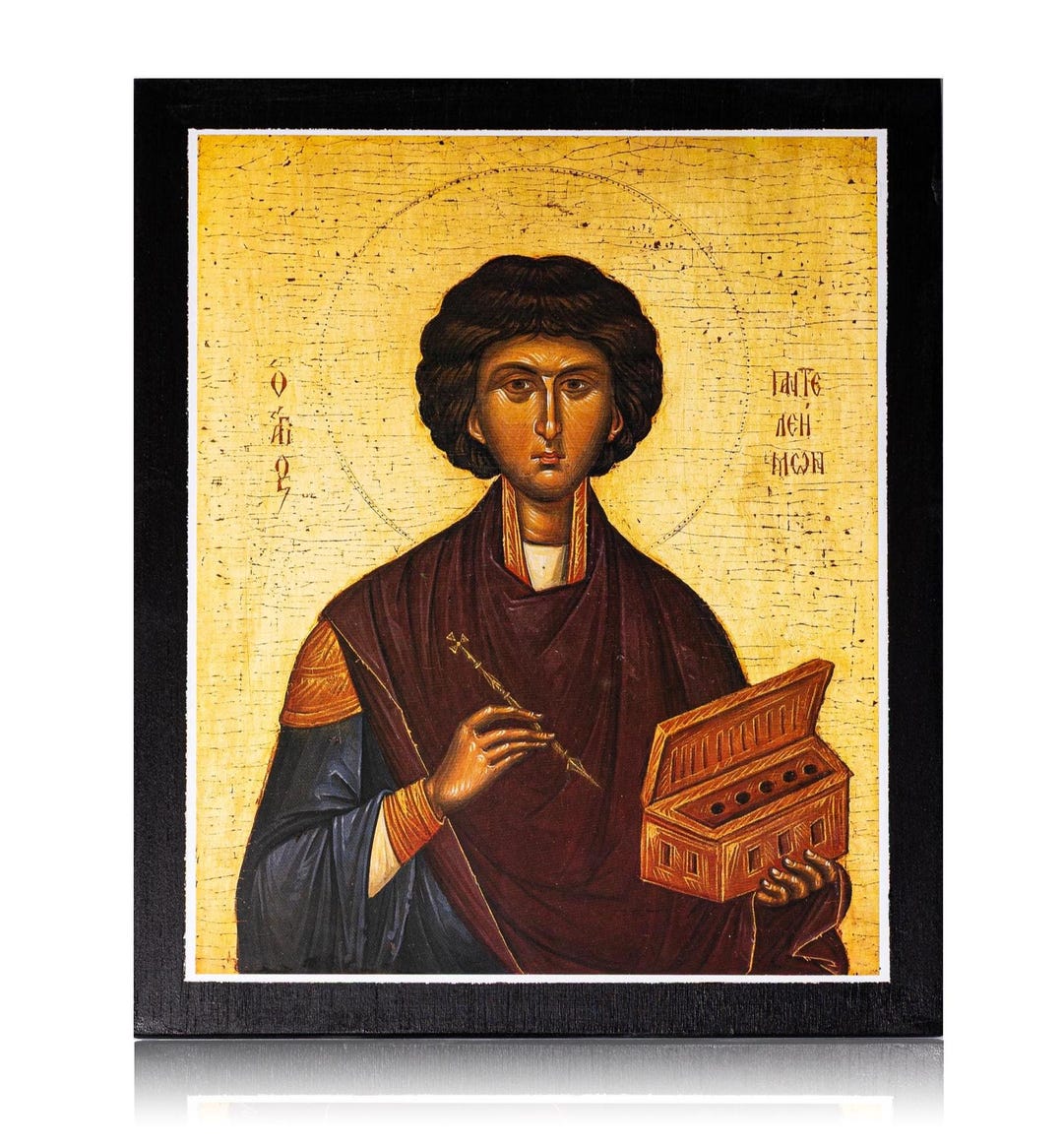 Saint Panteleimon Orthodox Paper Icon, Spiritual Gift for Physicians ...