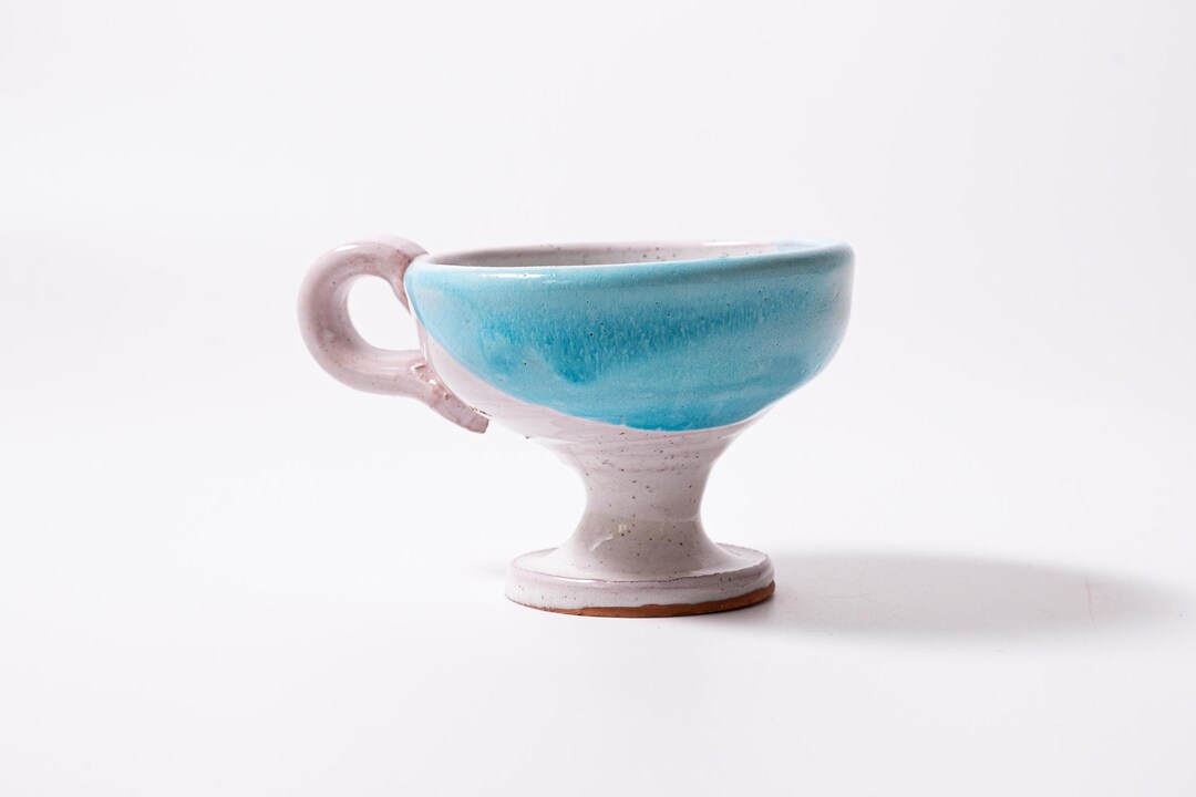 Ceramic Praying Censer Light Blue and White Censer for Incense Prayer ...
