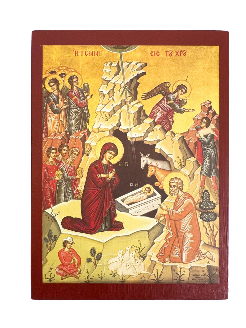 The Nativity of Christ – Paper Printed Wooden Icon - Etsy