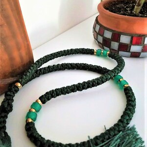 Green Orthodox Prayer Rope , Handmade Green Chotki, Komboskini With ...