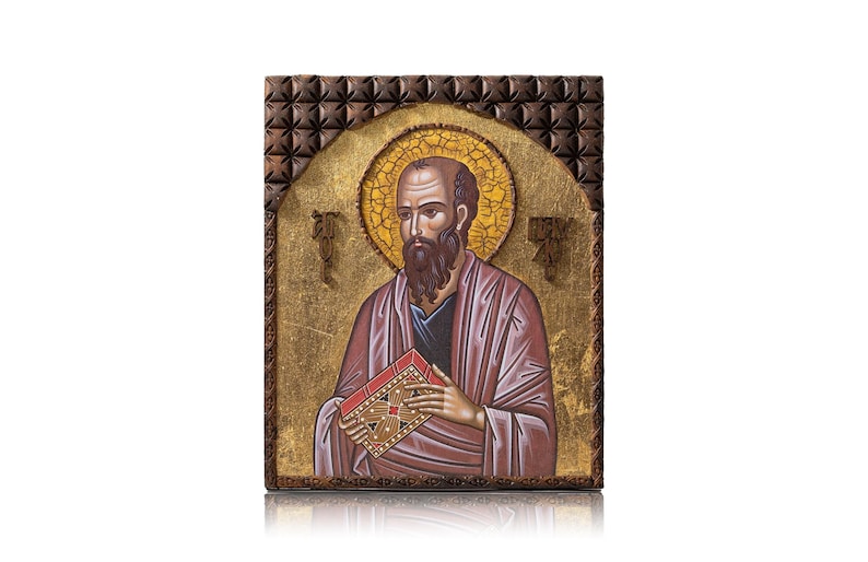 Handmade Saint Paul Icon: Byzantine Christian Wooden Wall Art - Etsy