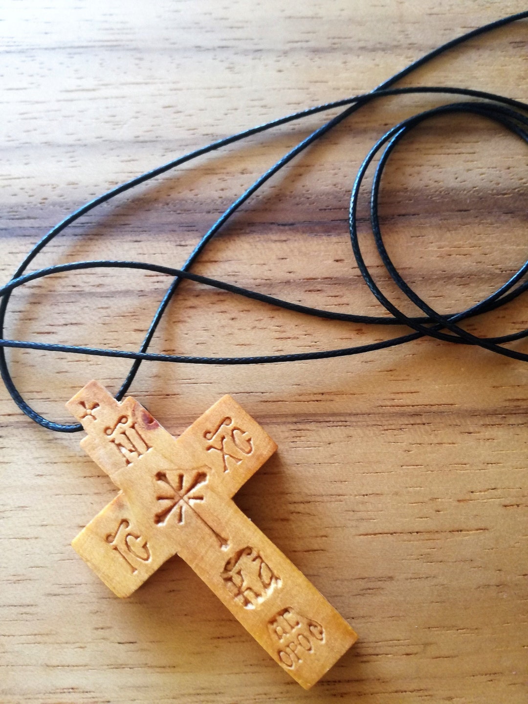 Orthodox Cross Pendant for Men, Handmade Wooden Cypress Cross for Woman ...