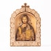 Handcrafted Wooden Icon of Jesus Christ Pyrography Religious Art Plane ...