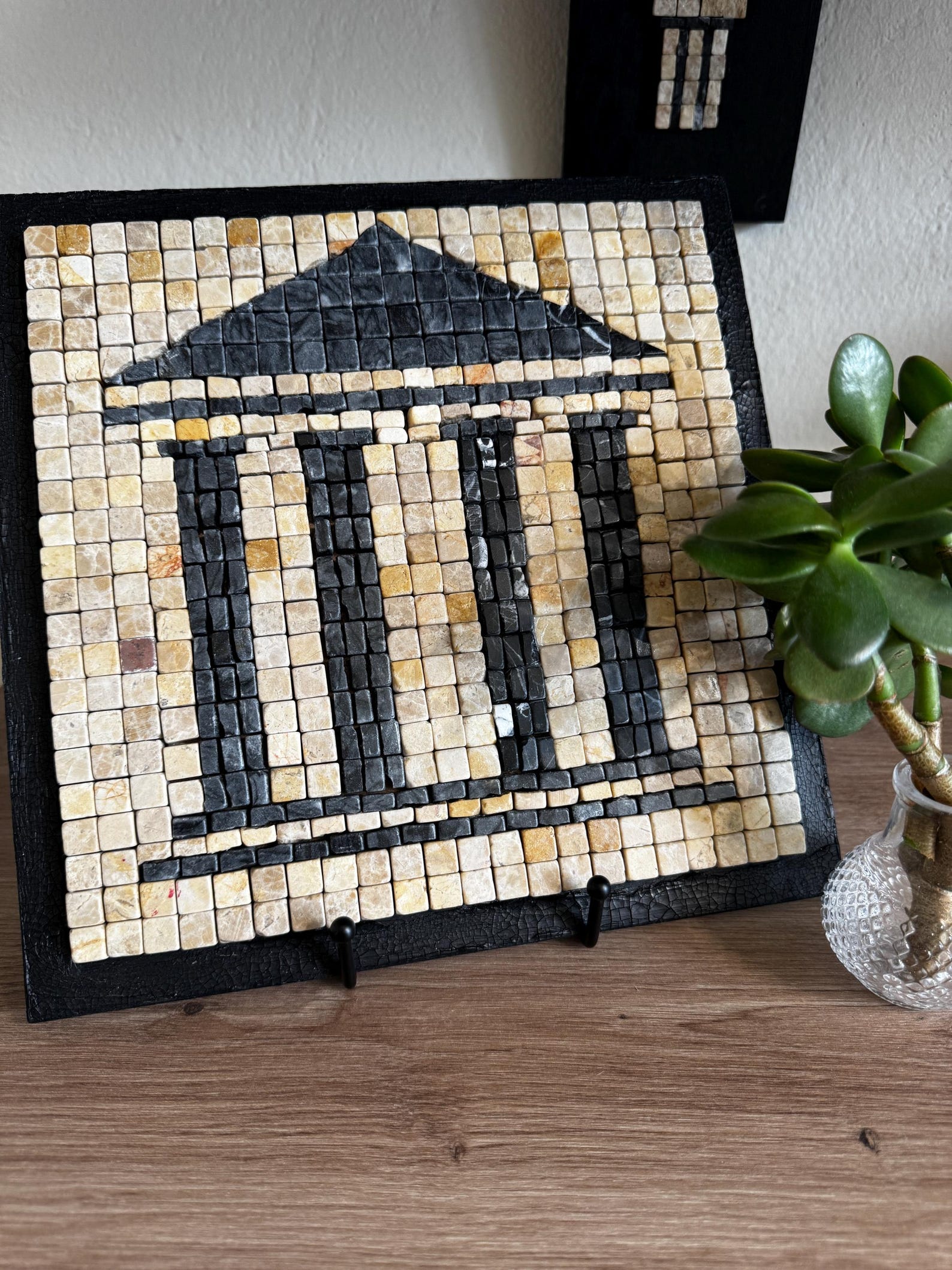 Handmade Ancient Greek Temple Stone Mosaic – Classical Architecture Art ...