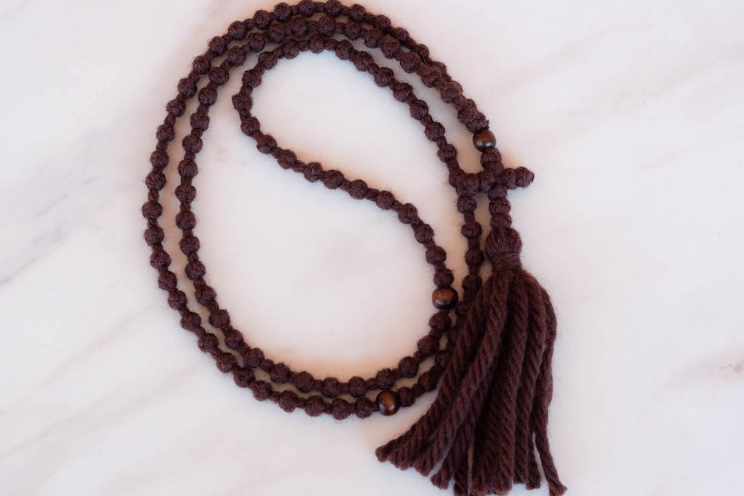 Woolen Orthodox Prayer Rope, 100 Knots Eastern Christian Brojanica ...