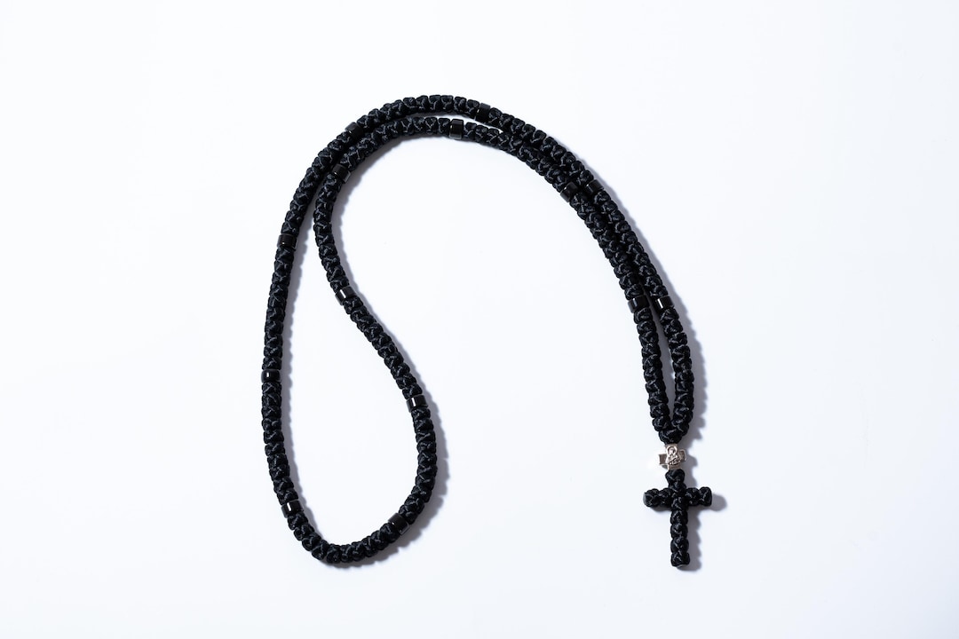 Handmade Black Rattail Prayer Rope: Orthodox Komboskini With Beads - Etsy