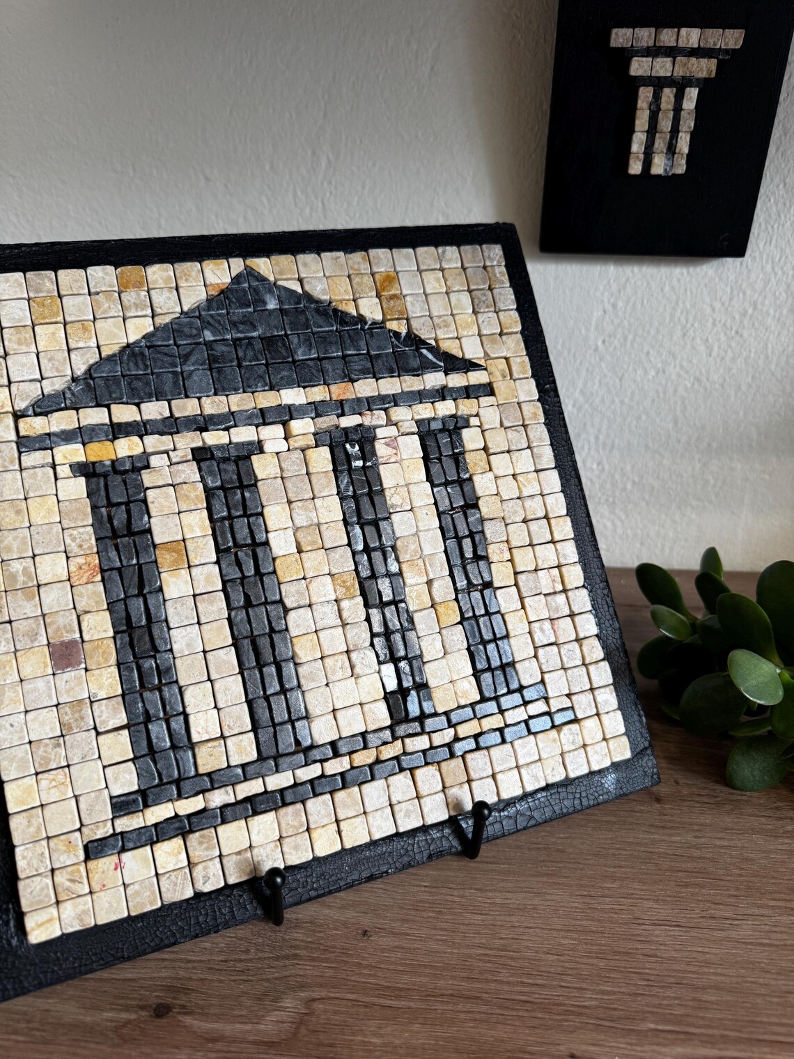 Handmade Ancient Greek Temple Stone Mosaic – Classical Architecture Art ...